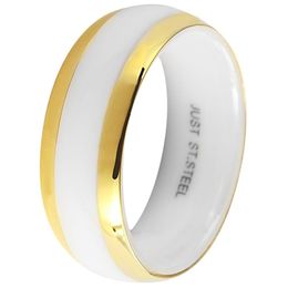 Adelia&acute;s ADELIA ́S Damen Fingerring "Damen Ring aus Edelstahl", 50, Edelstahlgold, Edelstahl, Fingerringe, Perfekt als Geschenk f&uuml;r besondere Menschen