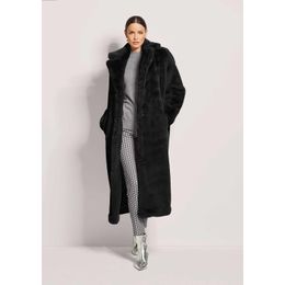 Madeleine Mode MADELEINE Damen Langmantel "Mantel Langer Faux-Fur-Mantel f&uuml;r Damen", schwarz, Modern, Gr. 38, Obermaterial: 100% Polyester PES., M&auml;ntel