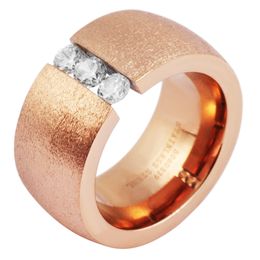 Adelia&acute;s ADELIA ́S Damen Fingerring "Damen Ring aus Edelstahl", 58, Edelstahlgold, Edelstahl, Fingerringe, Ideal als Geschenk f&uuml;r besondere Anl&auml;sse
