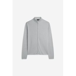 Cinque Herren Strickjacke "CINUPIO", grau, Gr. L, unifarben, Strick, Obermaterial: 50% Baumwolle, 50% Polyacryl, Strickjacken, mit Strickb&uuml;ndchen