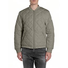 Replay Herren Steppjackelight military, Gr. M, unifarben, Web, Obermaterial: 72% Polyester, 28% Polyamid. Futter: 100% Polyester. Wattierung: 100%