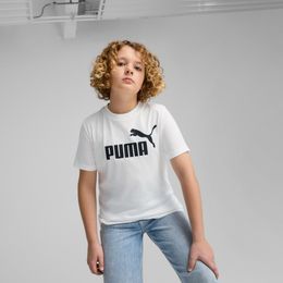 Puma Jungen T-Shirt "ESS NO. 1 LOGO TEE B", wei&szlig;, Gr. 152, unifarben, Jersey, Obermaterial: 100% Baumwolle, Shirts, Regular Fit, Kurzarmdesign,