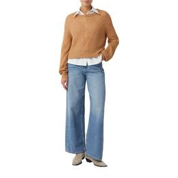 comma, COMMA Damen Strickpullover, braun, Gr. 40, unifarben, Strick, Obermaterial: 100% Polyamid, Pullover, mit Glitzer-Details