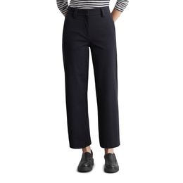 Marc O'Polo MARC O'POLO Damen Stoffhose, blau, Gr. 40, unifarben, Jersey, Obermaterial: 52% Baumwolle, 40% Polyamid, 8% Elasthan, Hosen, in verk&uuml;rzter L&auml;nge