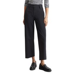 Marc O'Polo MARC O'POLO Damen Stoffhose, blau, Gr. 32, unifarben, Jersey, Obermaterial: 52% Baumwolle, 40% Polyamid, 8% Elasthan, Hosen, in verk&uuml;rzter L&auml;nge