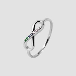 Adelia&acute;s ADELIA ́S Damen Fingerring "Damen Ring Unendlichkeitszeichen aus 925 Silber mit Zirkonia", 60, Silber 925 (Sterlingsilber)silber, Silber 925
