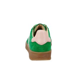 Gant Damen Sneaker "Cuzima", Gr. 36gr&uuml;n, peach pink, Leder, Veloursleder, Schuhe, Retro Sneaker, Schn&uuml;rschuh mit Lederinnensohle