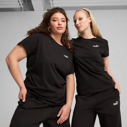 Puma Damen T-Shirt "ESS SMALL NO. 1 LOGO TEE", schwarz, Gr. XL, unifarben, Jersey, Obermaterial: 100% Baumwolle, Shirts, Regular Fit, Kurzarmdesign,