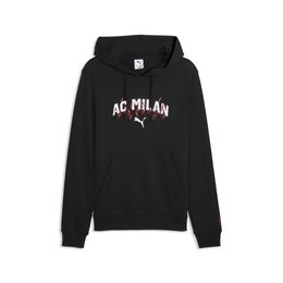 Puma Herren Hoodie "AC Milan ftblCulture Hoodie Herren"schwarz, wei&szlig;, Gr. XL, Obermaterial: 68% Baumwolle, 32% Polyester; Kapuzenfutter: 100%