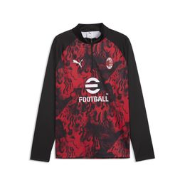 Puma Herren T-Shirt "AC Milan Aufw&auml;rmoberteil Herren"for all time rot schwarz, Gr. XL, bedruckt, Obermaterial: 100% Polyester, Shirts