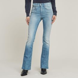 G-Star Raw G-STAR Damen Bootcut-Jeans "3301 Flare Wmn", blau, Gr. 29, Denim/Jeans, Obermaterial: 98% Baumwolle, 2% Elasthan, Jeans, aus Stretch-Denim