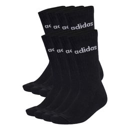 adidas Performance adidas Performance Sportsocken 8er Pack in Schwarz 'LINEAR CUSHIONED CREW SOCK 10 PAIR PACK' Herren Gr&ouml;&szlig;e 37/39 schwarz