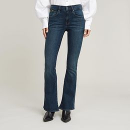 G-Star Raw G-STAR Damen Bootcut-Jeans "3301 Flare Wmn", blau, Gr. 31, Denim/Jeans, Obermaterial: 99% Baumwolle, 1% Elasthan, Jeans, aus Stretch-Denim
