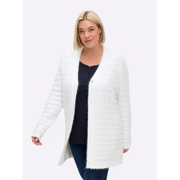 sheego Strickjacke Damen Gr&ouml;&szlig;e L ecru