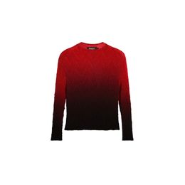 Desigual Pullover Damen Gr&ouml;&szlig;e M rot / schwarz