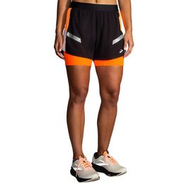 Brooks Run Visible 4" 2in1 Short 2.0 Bekleidung Damen schwarz