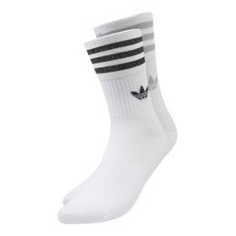 adidas originals Socken 'Mid-Cut Glitter Crew 2 Pairs' Damen Gr&ouml;&szlig;e 31/33 hellgrau / schwarz / wei&szlig;