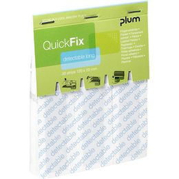 Plum Pflaster-Nachf&uuml;llpackung QuickFix, Detectable Long, VE 6 &agrave; 30 Stk, HxB 120 x 20 mm