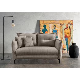 2-Sitzer Home Affaire, B:168cm H:94cm T:110cmgrau, braun, Sofas, "LAVA Breite 168 cm, modern & elegant, aktuelle Kissenoptik, bequem", Armlehnen