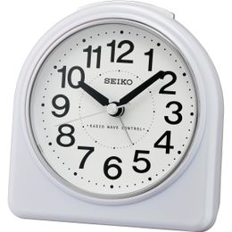Funkwecker Seiko "QHR204W", wei&szlig;, Wecker, Funkwecker, Wecker, Reisewecker, Piepalarm, Schlafzimmer, Geschenkidee,Beleuchtung