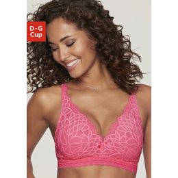 Lascana Bralette-BH pink Gr. 65D. Ohne B&uuml;gel. Nachhaltig.
