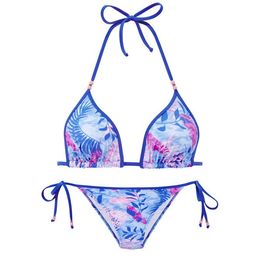 Vivance Set: Triangel-Bikini 'Leighton' mehrfarbig Gr. 38 Cup A/B. Mit Zierperlen. Ohne B&uuml;gel