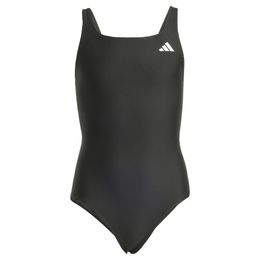 adidas Performance Athletic Swimwear 'V-back Swimsuit' girl size 164 Black / White