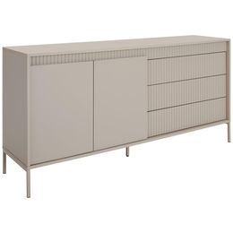 Xora Sideboard, Kaschmir, Holzwerkstoff, 2 F&auml;cher, 3 Schublade(n) Schubladen, 160x77x40 cm, Beim&ouml;bel erh&auml;ltlich, stehend, Schlafzimmer, Schlafzimmer Kommoden
