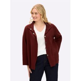 sheego Strickjacke Damen Gr&ouml;&szlig;e XL kirschrot