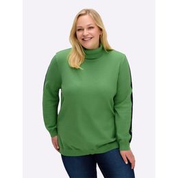 sheego Pullover Damen Gr&ouml;&szlig;e L apfel / schwarz