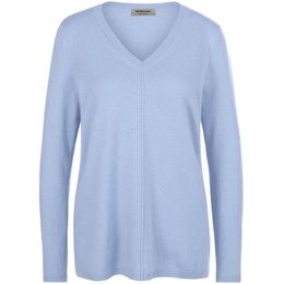 Peter Hahn - V-Pullover aus 100% Premium-Kaschmir, blau, Gr. 46 / L - Kaschmir