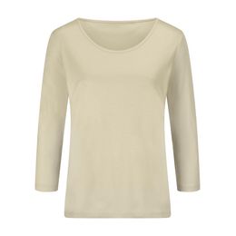 Fadenmeister Berlin - Rundhals-Shirt mit 3/4-Arm, beige, Gr. 46 / L