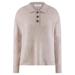 Peter Hahn - Polo-Pullover mit Kaschmir, beige, Gr. 46 / L - Schurwolle