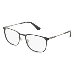 Police POIVPLG68 Brille Herren | Fassung: Vollrand, Quadratisch, Silber Gl&auml;nzend