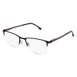 HUGO BOSS Boss 1187 Brille Herren | Fassung: Vollrand, Quadratisch, Schwarz Grau