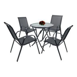 M&ouml;bel Kraft Gartenm&ouml;bel-Set schwarz Ma&szlig;e (cm): B: 70 H: 89 &raquo; M&ouml;bel Kraft