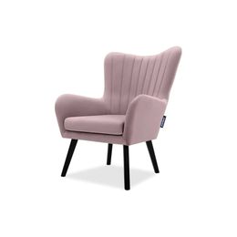 KONSIMO Sessel Gadi rosa/pink Ma&szlig;e (cm): B: 76 H: 100 &raquo; M&ouml;bel Kraft