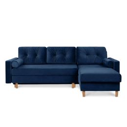 KONSIMO Ecksofa Eriso blau Ma&szlig;e (cm): B: 240 H: 75 &raquo; M&ouml;bel Kraft