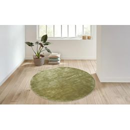 CS Schmal como Handloom-Teppich gr&uuml;n Viskose &Oslash;: 160.0 &raquo; M&ouml;bel Kraft