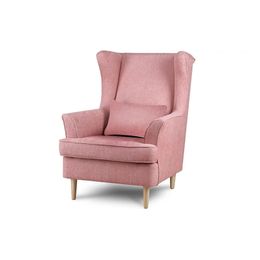 KONSIMO Ohrensessel Stralis rosa/pink Ma&szlig;e (cm): B: 82 H: 108 &raquo; M&ouml;bel Kraft