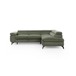 S-STYLE Ecksofa mit Schlaffunktion Bonnie gr&uuml;n Ma&szlig;e (cm): B: 275 H: 76 &raquo; M&ouml;bel Kraft
