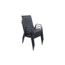 M&ouml;bel Kraft Gartenstuhl 4er-Set grau Ma&szlig;e (cm): B: 56 H: 89 &raquo; M&ouml;bel Kraft