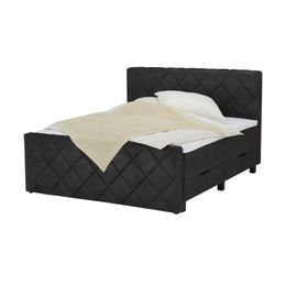 M&ouml;bel Kraft Boxspringbett grau Ma&szlig;e (cm): B: 180 H: 112 &raquo; M&ouml;bel Kraft