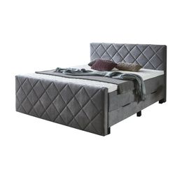 M&ouml;bel Kraft Boxspringbett grau Ma&szlig;e (cm): B: 180 H: 112 &raquo; M&ouml;bel Kraft