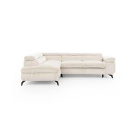S-STYLE Ecksofa mit Schlaffunktion Bonnie creme Ma&szlig;e (cm): B: 275 H: 76 Sofas > Sofas nach Material > Stoffsofas &raquo; Sofa DE