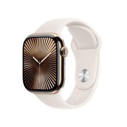 Apple Watch Series 10 Titan Gold (GPS + Cellular) 42mm (Sportarmband polarstern) S/M