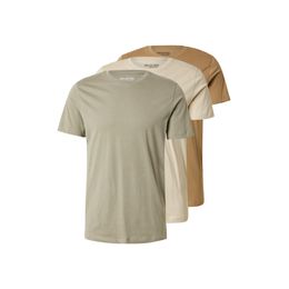 Selected T-Shirt 'SLHCormac' Herren Gr&ouml;&szlig;e XS beige / cognac / oliv