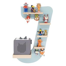 BOARTI Kinderregal Buchstabe J h&auml;ngend f&uuml;r Toniebox und Tonie Figuren platzsparendes Regal H. 47 x B. 32 x T. 19 Wandregal Musikbox und Figuren Aufbewahrung Magneteins&auml;tzen Aufbewahrungsregal Holz