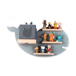 BOARTI Kinderregal Wal h&auml;ngend f&uuml;r Toniebox und Tonie Figuren Regal Ma&szlig;e: H. 29 x B. 51 x T. 19 cm Wandregal f&uuml;r Musikbox und Figuren Aufbewahrung mit Magneteins&auml;tzen Aufbewahrungsregal Holz