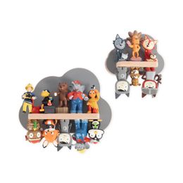 BOARTI Kinderregal Wolke h&auml;ngend f&uuml;r Tonie Figuren platzsparendes Regal Ma&szlig;e: H. 16 x B. 22 x T. 5 cm Wandregal f&uuml;r Figuren Aufbewahrung mit Magneteins&auml;tzen Aufbewahrungsregal Holz Wolken